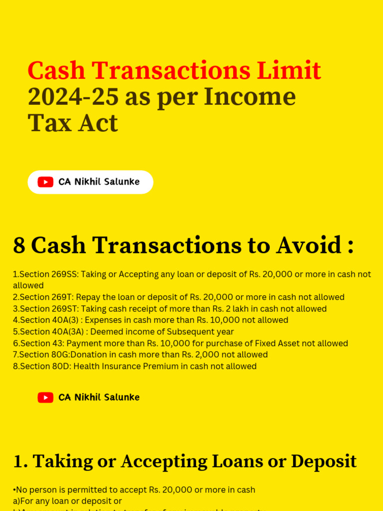 8 Cash Transactions To Avoid | PDF | Expense | Deposit Account