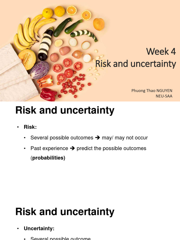 W4 Risk and Uncertainty | PDF | Risk | Uncertainty