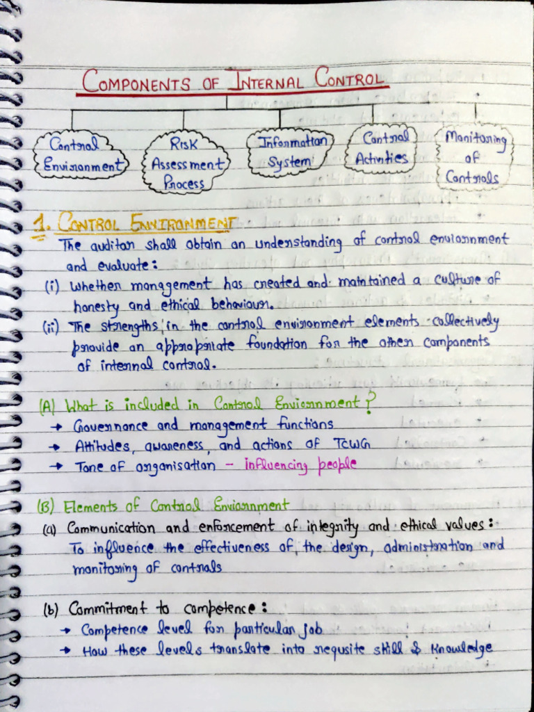 Components of Internal Control | PDF