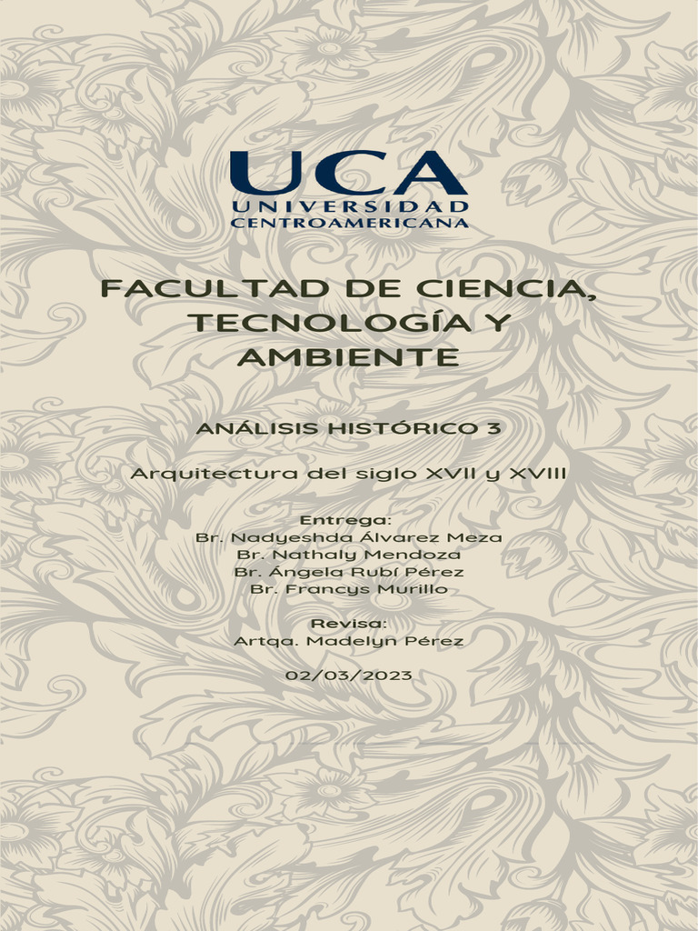 Arquitectura Del Siglo XVLL y XVLLL - MAlvarez - NMendoza - FMurillo ...