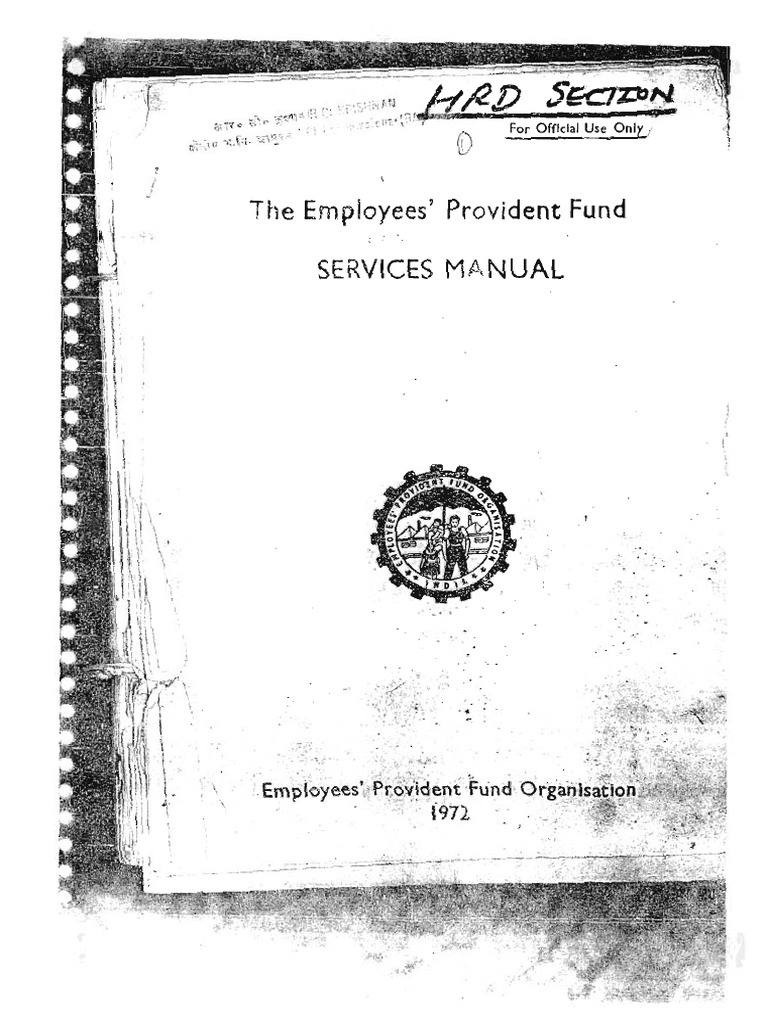 Ep F Services Manual 1972 Pdf Social Security Labor