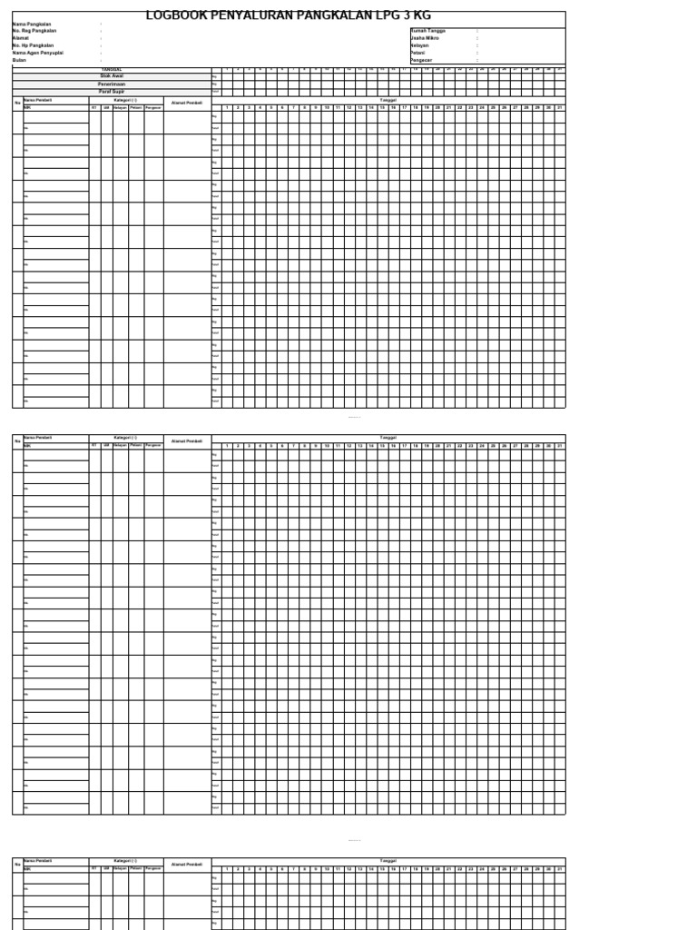 Format Logbook Baru 2024 | PDF