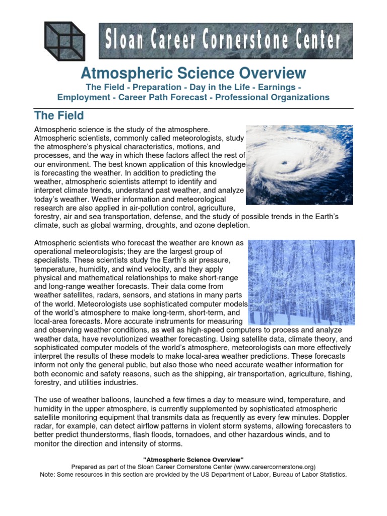 Atmospheric Science Overview | PDF | Meteorology | Atmospheric Sciences