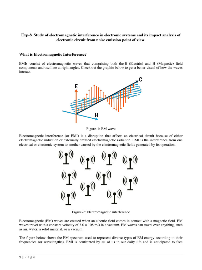 Lab-8. Electromagnetic Interference | PDF | Electromagnetic ...