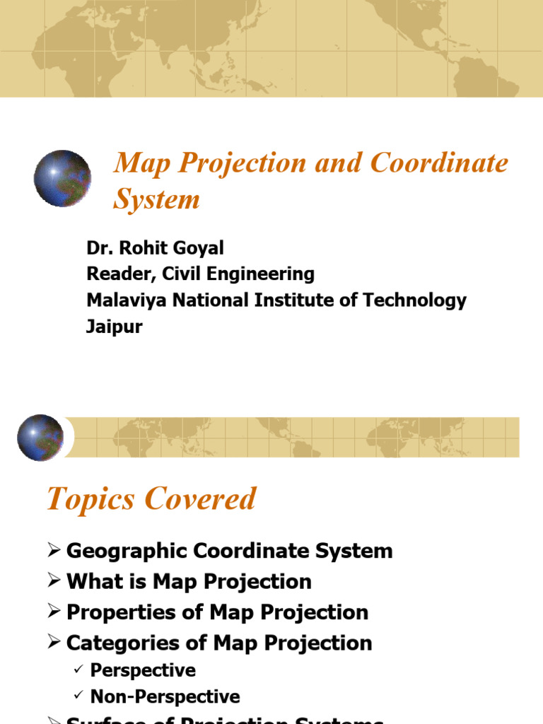 Map Projection and Coordinate System | PDF | Latitude | Analytic Geometry