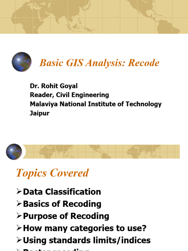 08. Recode | PDF | Code | Geographic Information System