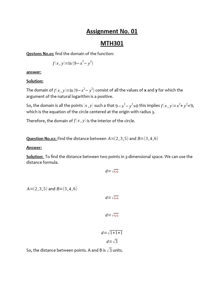 Assignment No.1 | PDF | Mathematical Concepts | Mathematical Relations Assignment No.1 | PDF | Mathematical Concepts | Mathematical Relations
