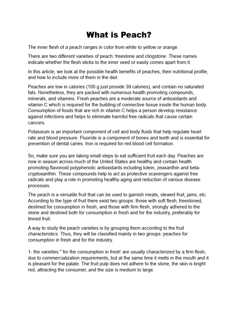 Peach | Download Free PDF | Peach | Vitamin