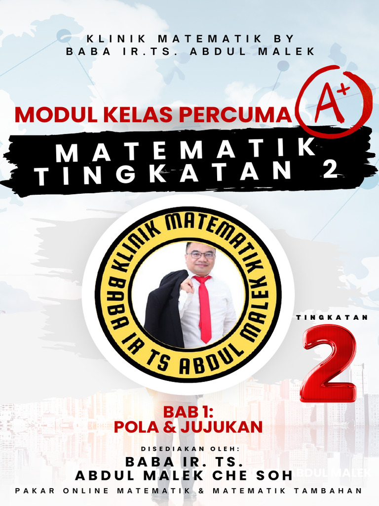 Modul Kelas Matematik Percuma Tingkatan 2 Bab 1 Pola Jujukan Set
