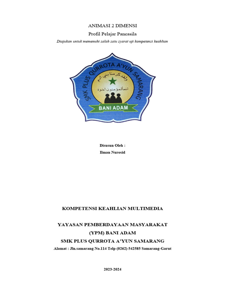 Proposal Ujikom ANIMASI 2 DIMENSI Ilman | PDF