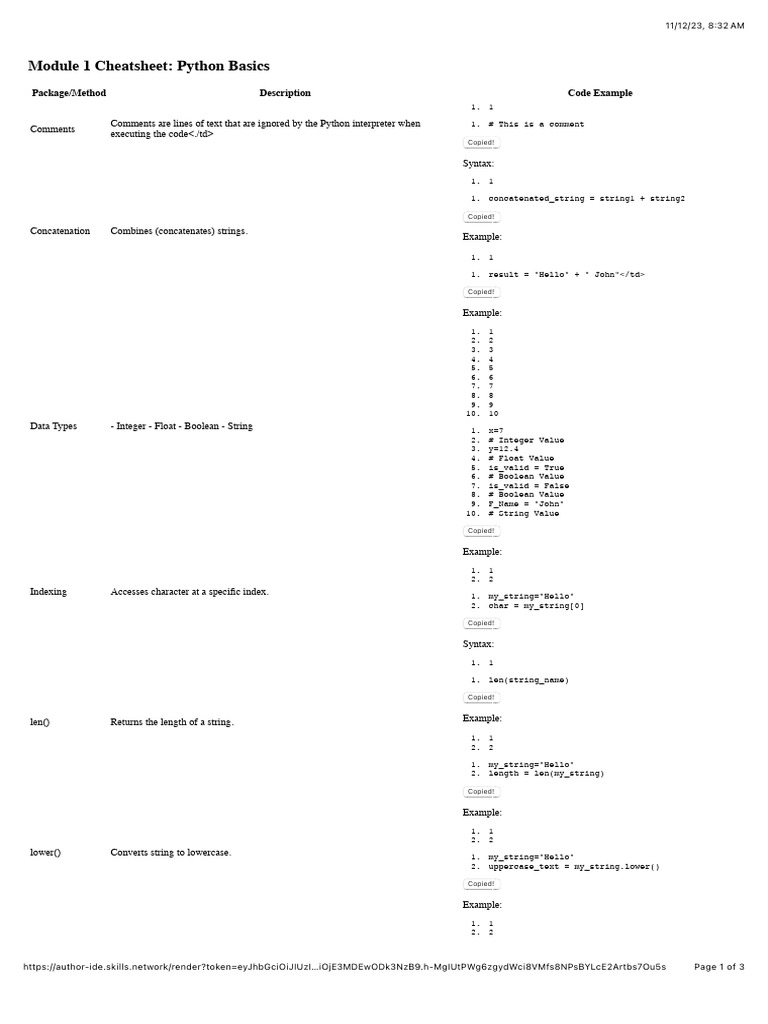 Pythoncheatsheet Pdf Boolean Data Type Software Development 