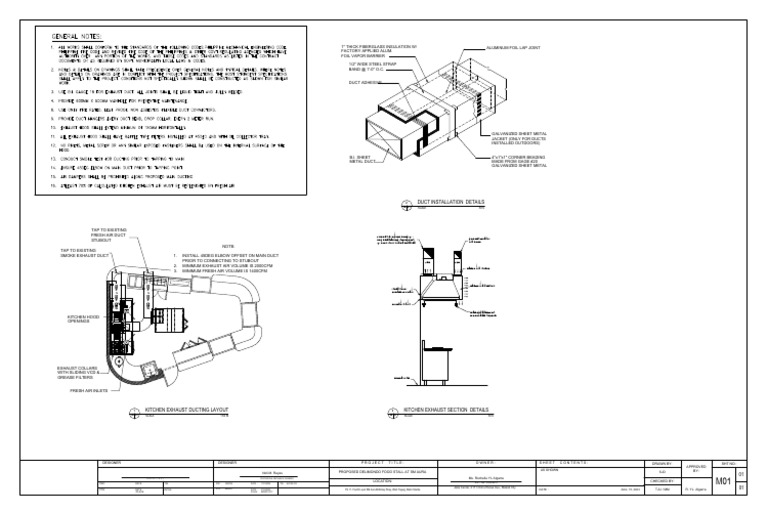Duct Installation Details: Scale NTS | PDF | Duct (Flow) | Home Appliance