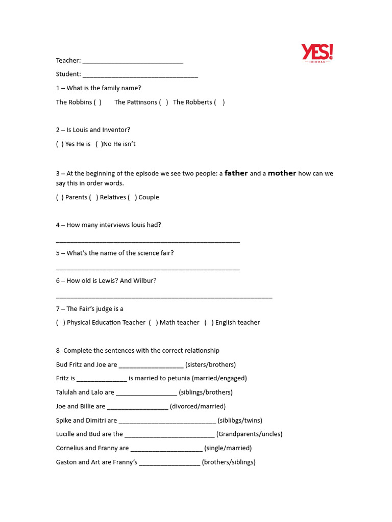 Meet The Robinsons | PDF | Foreign Language Studies | Science & Mathematics