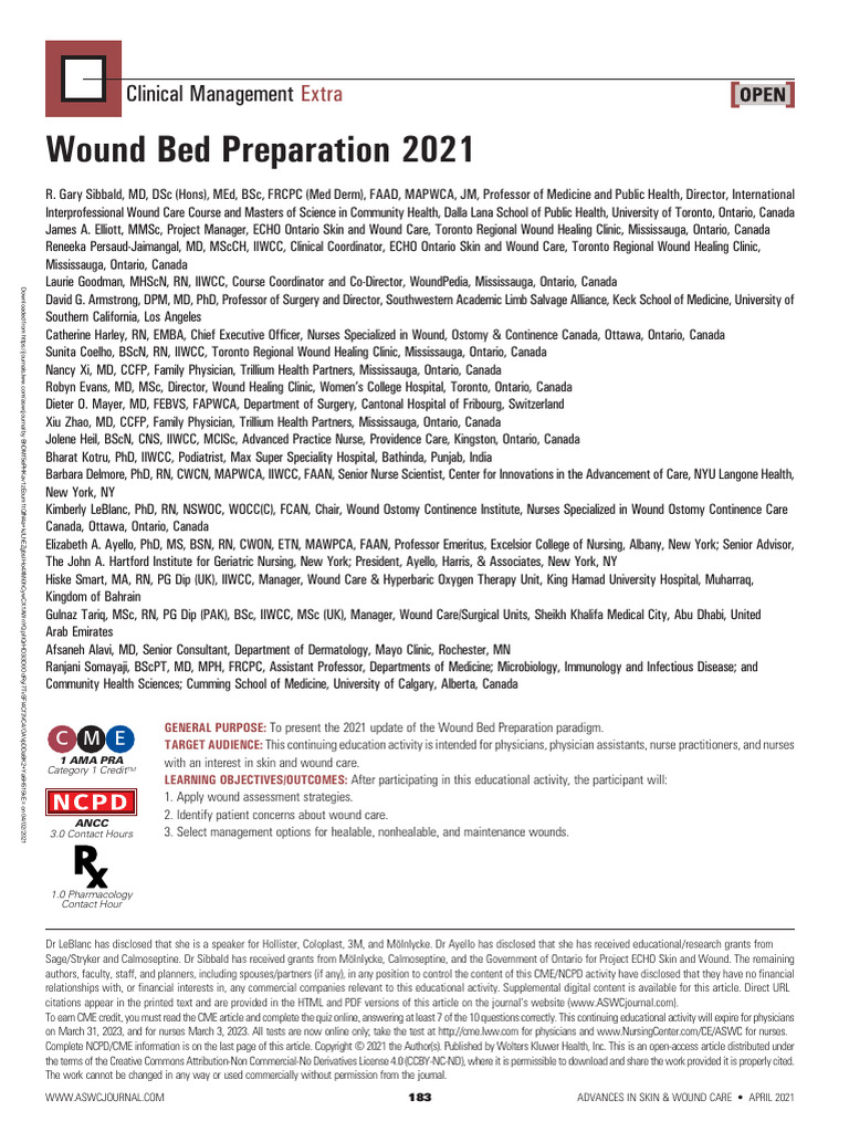 Wound Care Update for Clinicians | PDF | Wound | Pain