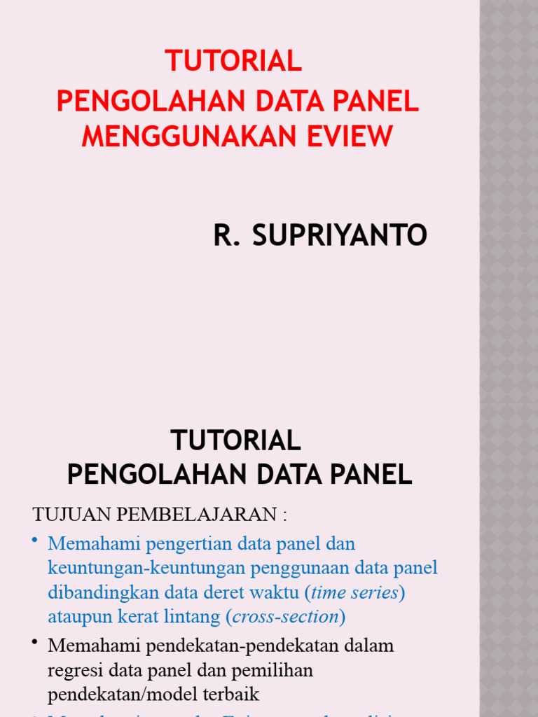 Tutorial Eviews | PDF