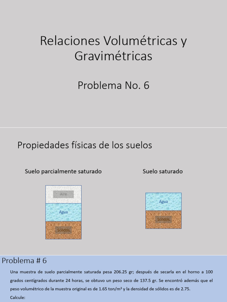 Problemas de Rel Vol y Grav 06 | Descargar gratis PDF | Ciencia medioambiental | Materia suave