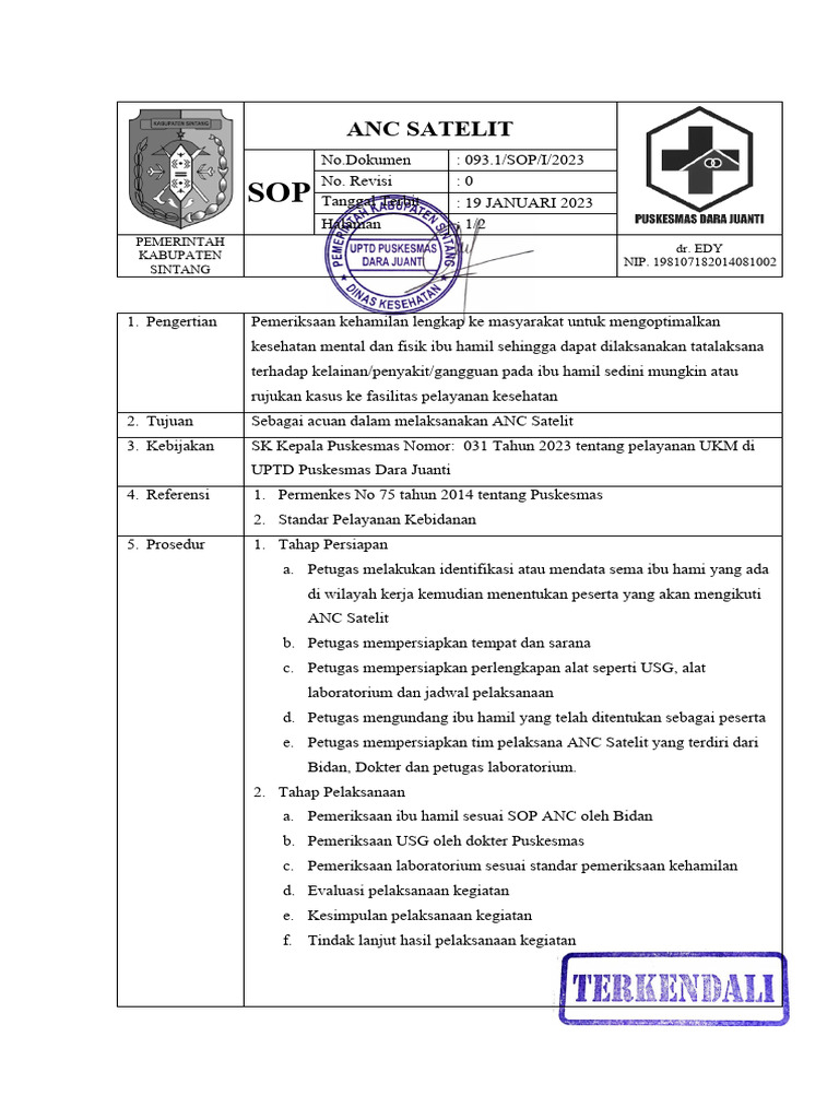Sop Anc Satelit Revisi | PDF