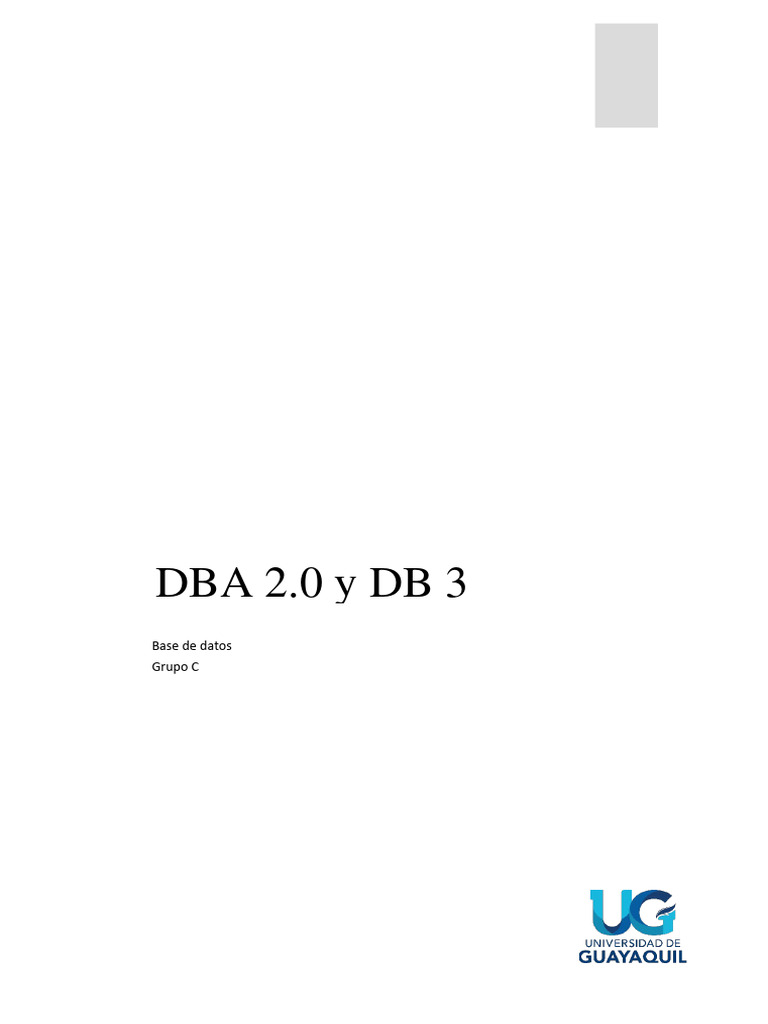 DBA 2.0 y DB 3.0: Base de Datos Grupo C | PDF | Computación en la nube ...