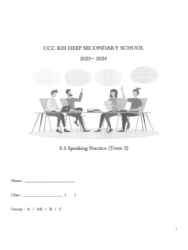 2324 T2 S5 Speaking Booklet | PDF
