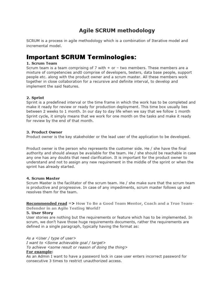 Agile Methodology | PDF | Scrum (Software Development) | Software Development Process