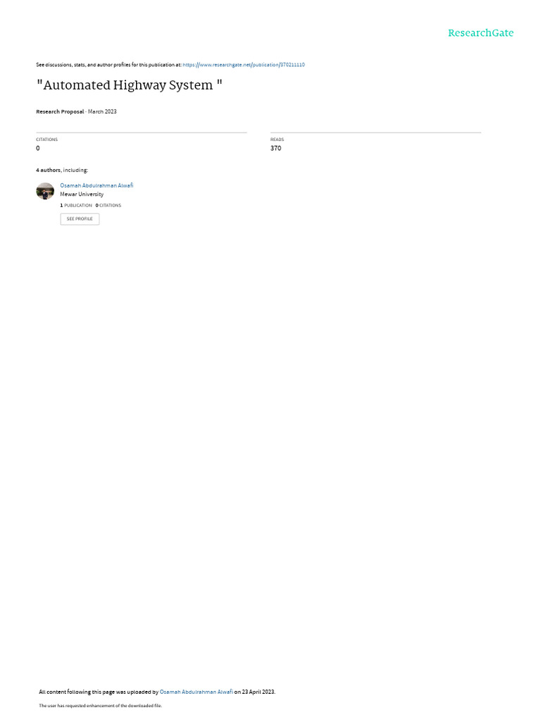 Automated highways | PDF | Automation | Highway