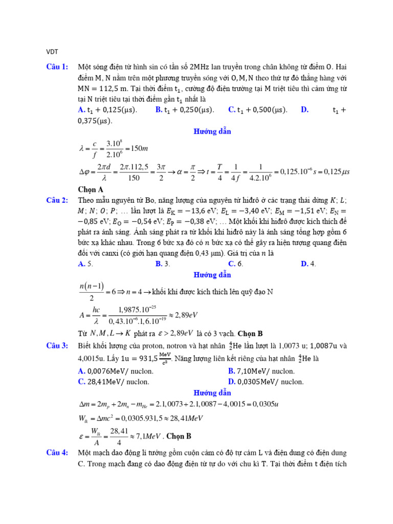 VDT Va VDC Ra Kiem Tra | PDF