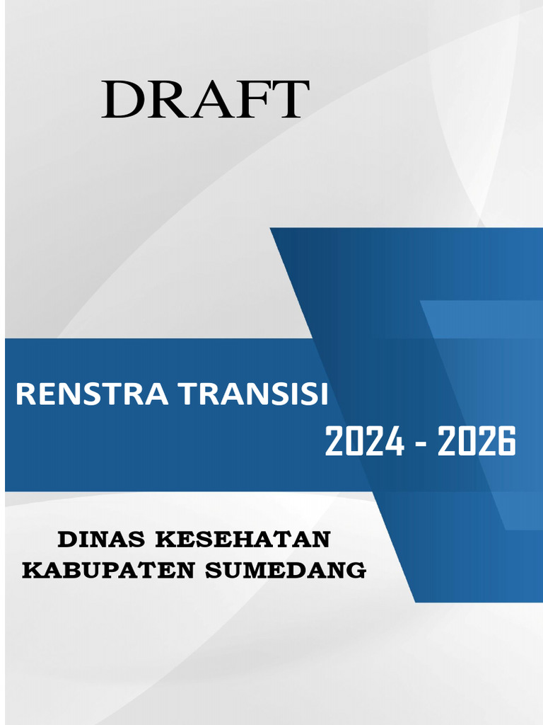 DRAF RENSTRA DINKES Sumedang 2024-2026 (Transisi) | PDF