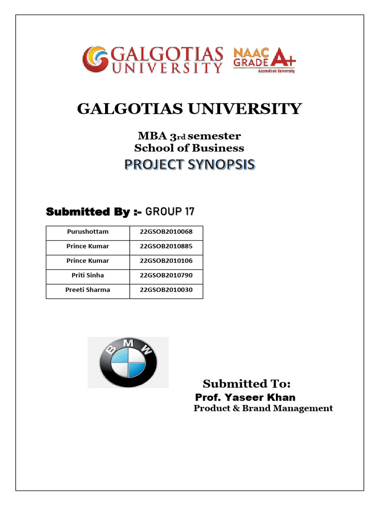 GROUP 17_BMW (1) | PDF | Survey Methodology | Swot Analysis