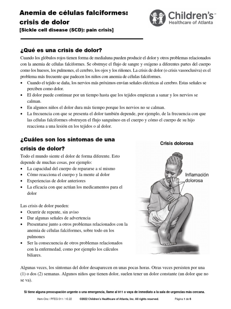 Sickle Cell - Pain Crisis SP | PDF | Dolor | Departamento de Emergencia