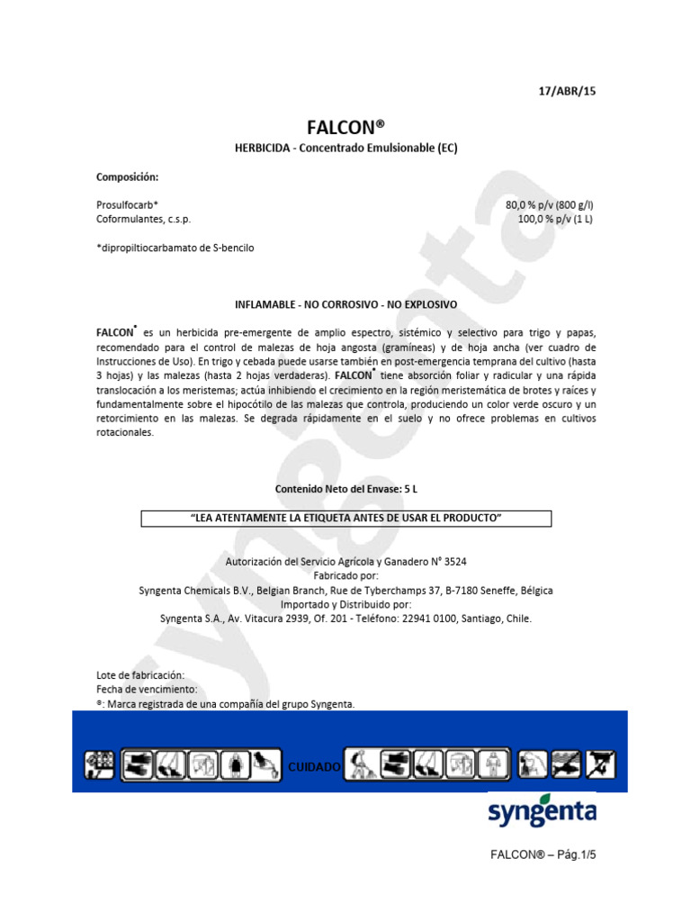 etiqueta_falcon | PDF | Agua | Agricultura