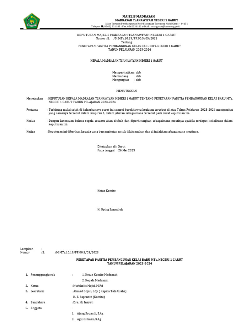 Jadwal Pengawas RKB | PDF