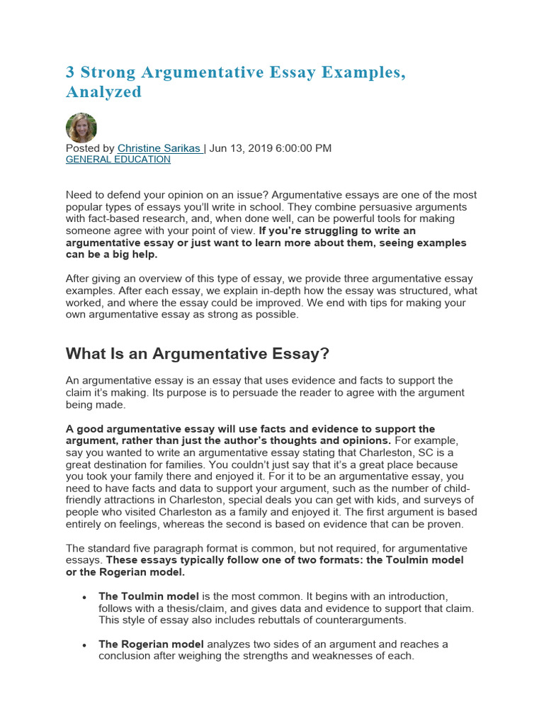 3 Strong Argumentative Essay Examples | PDF | Malaria | Mosquito Net