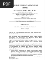 Contoh Akta - Pemberian Hak Tanggungan (APHT) | PDF