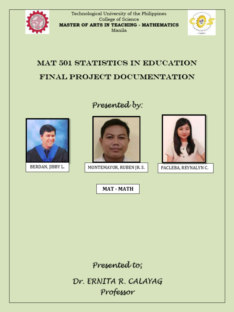 Final Project Documentation MAT 501 BMP | PDF | Survey Methodology | Sampling (Statistics)