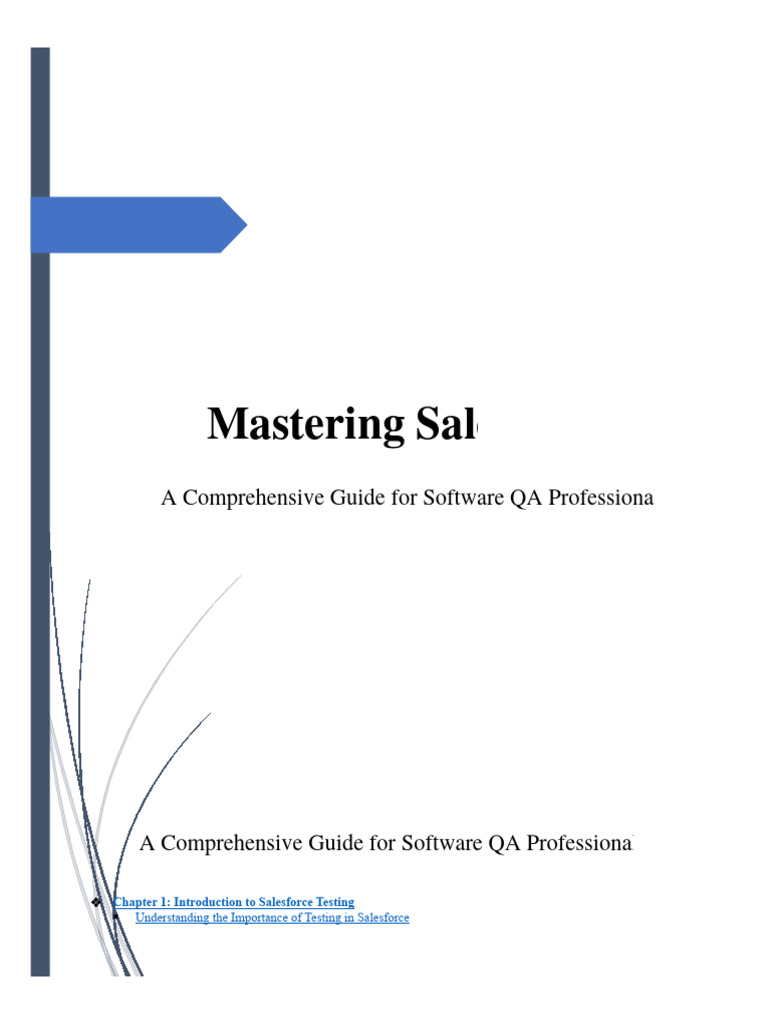 Mastering Salesforce Testing Pdf Software Testing Cloud Computing