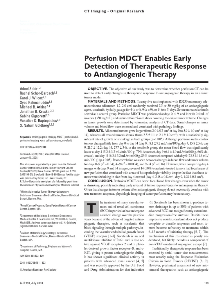 CT Perfusion Early | PDF | Ct Scan | Perfusion