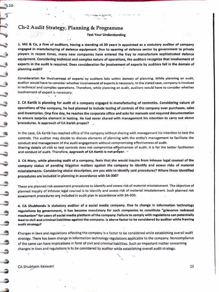 Audit QB Ch2 | PDF | Audit | Risk Assessment