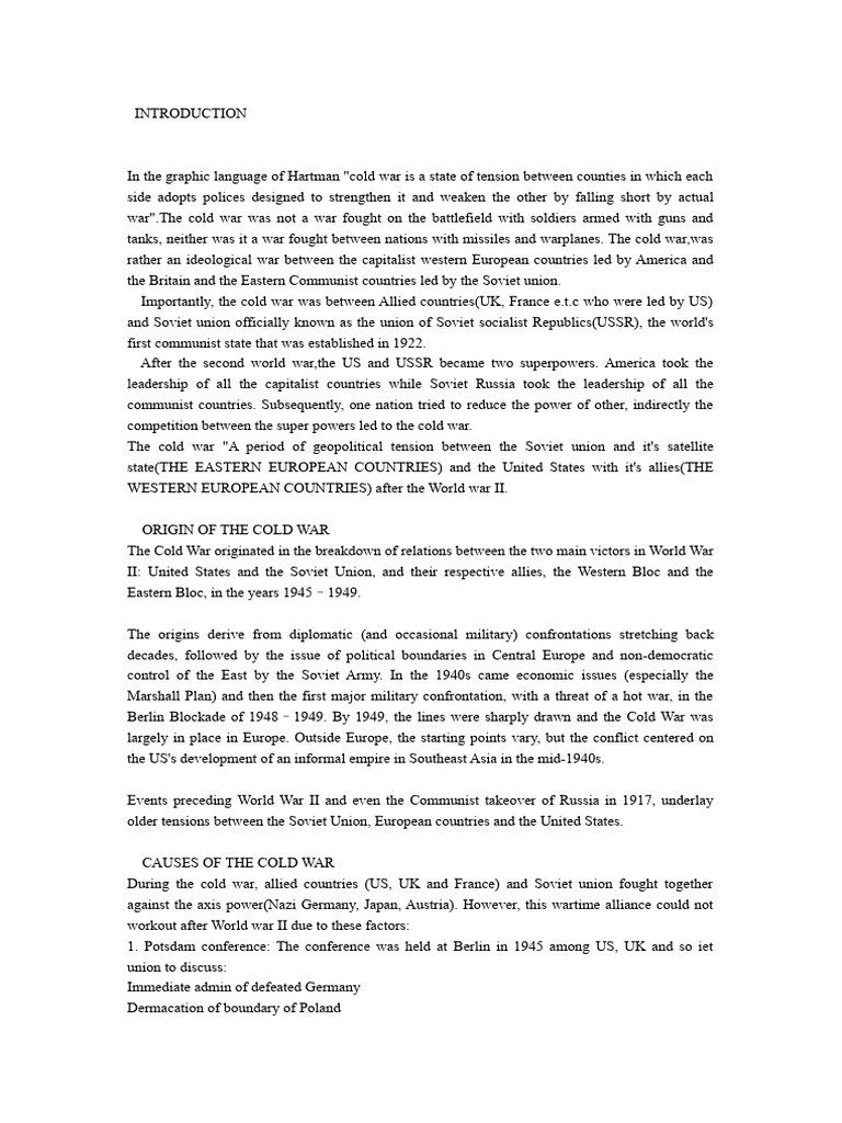 Document(Cold war | PDF | Cold War | Soviet Union