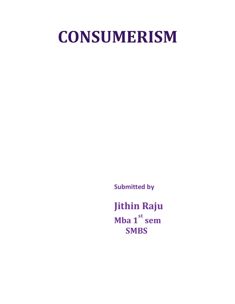Understanding Consumerism Trends | PDF | Finance & Money Management