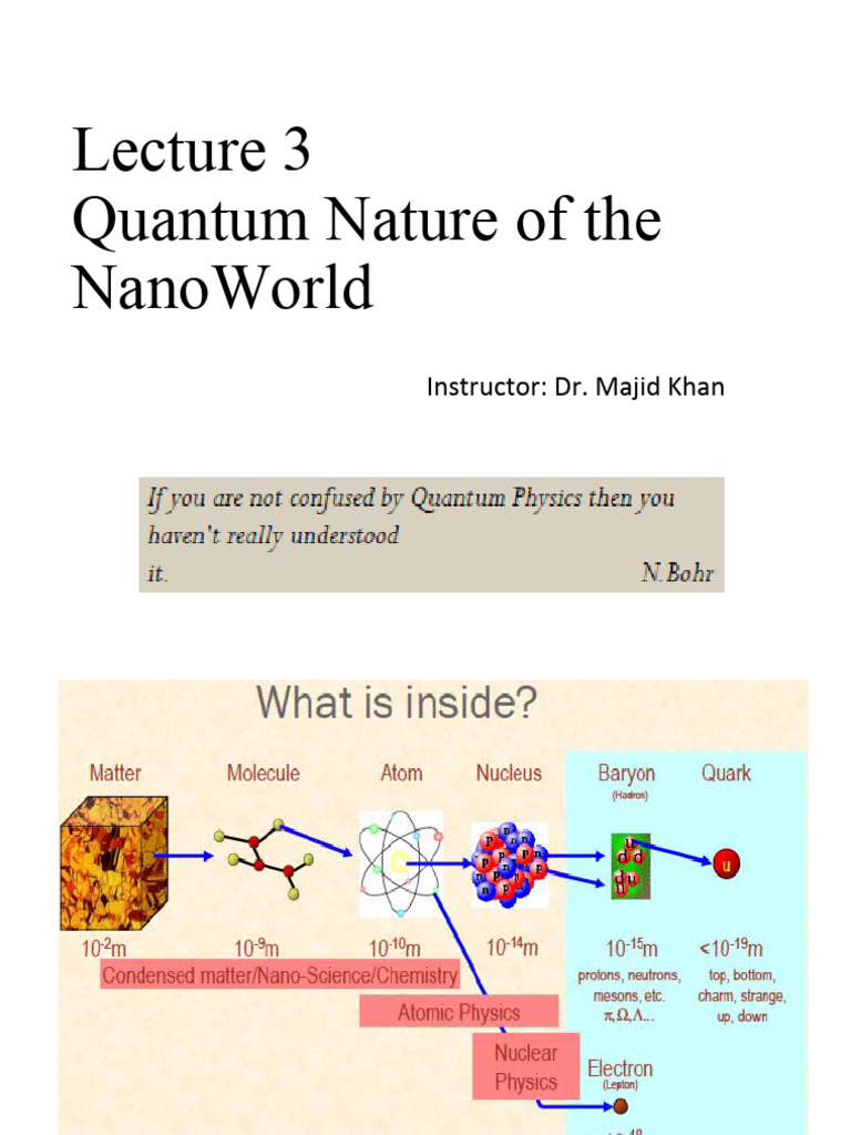 Lecture 3 Nanophysics | PDF | Teaching Methods & Materials