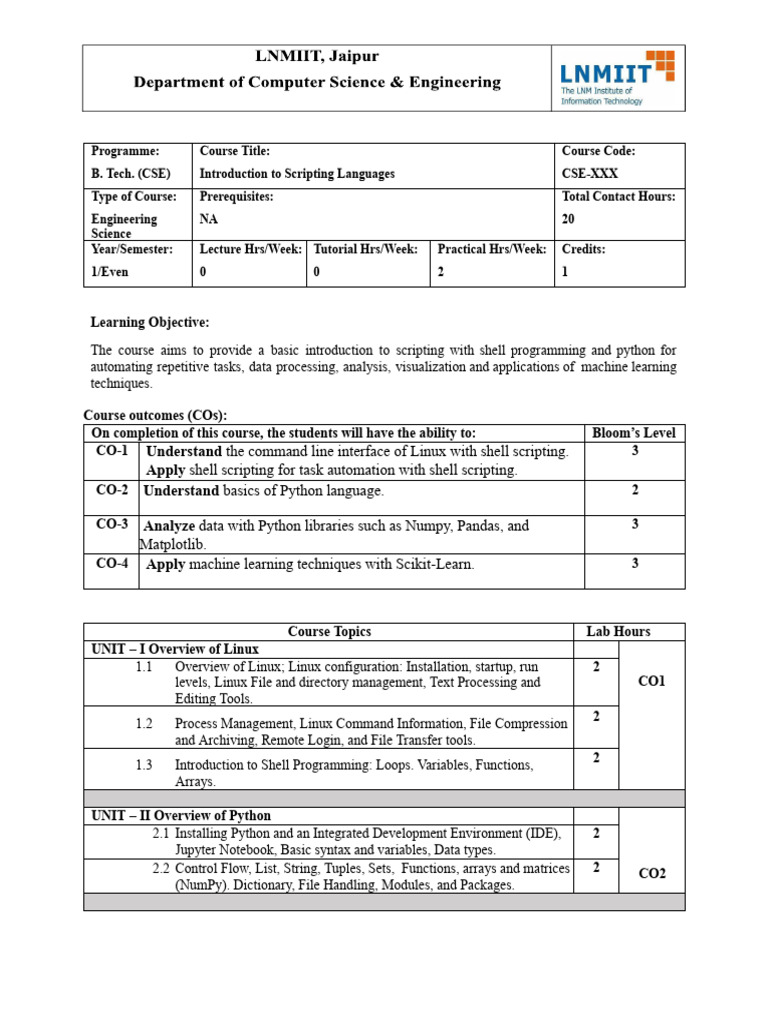 Introduction To Scripting Languages CIF | Download Free PDF | Machine ... Introduction To Scripting Languages CIF | Download Free PDF | Machine ...