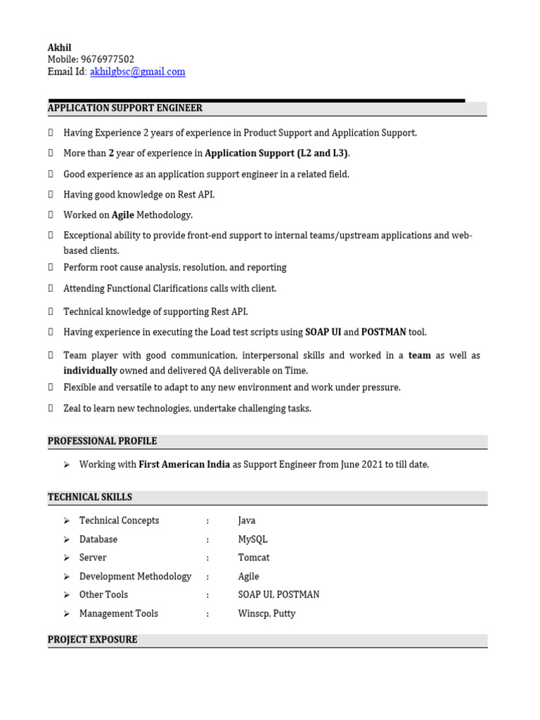 Akhil Resume | PDF | Application Software | Agile Software Development
