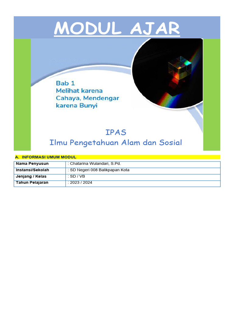 BAB 1 - MA IPAS Kls 5 | PDF