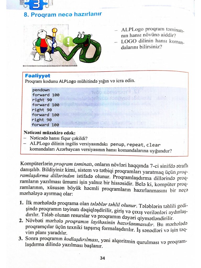 Python Derslik 8-Ci Sinif | PDF