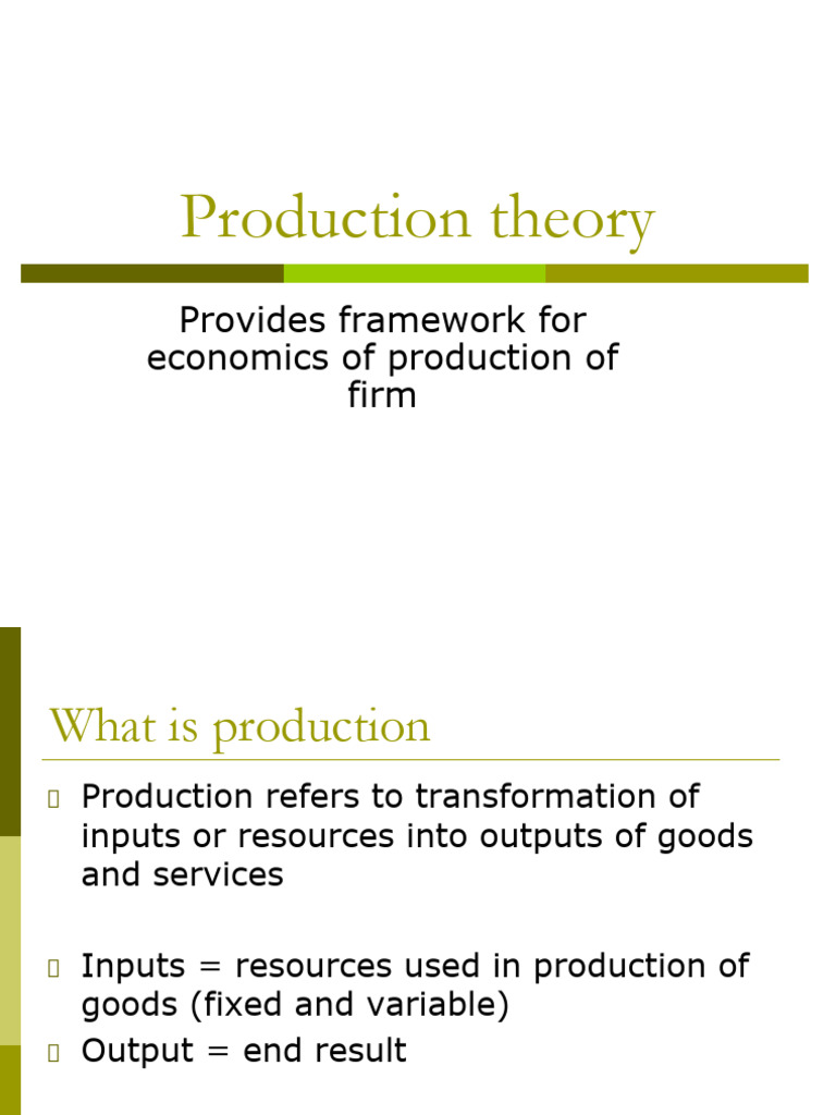 Production Theory - 4 | PDF | Production Function | Factors Of Production