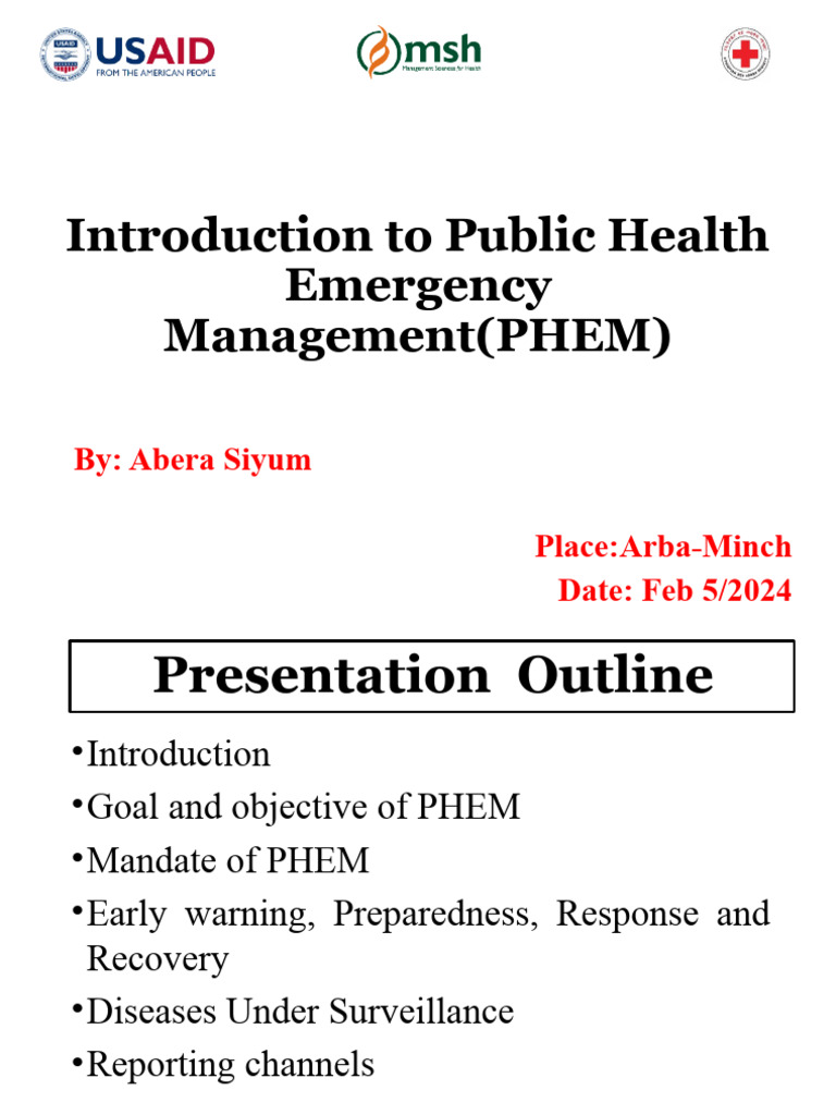 Ethiopia PHEM Guidelines Overview | PDF | Emergency Management | Public ...