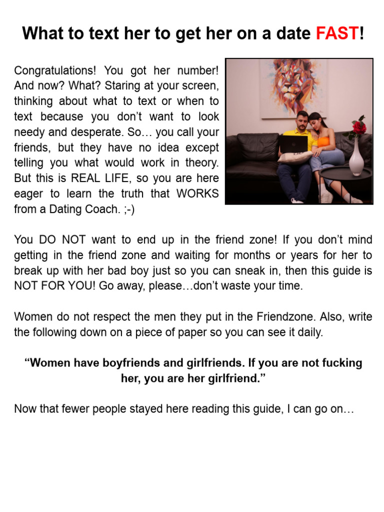Texting Tips to Secure a Date Fast | PDF