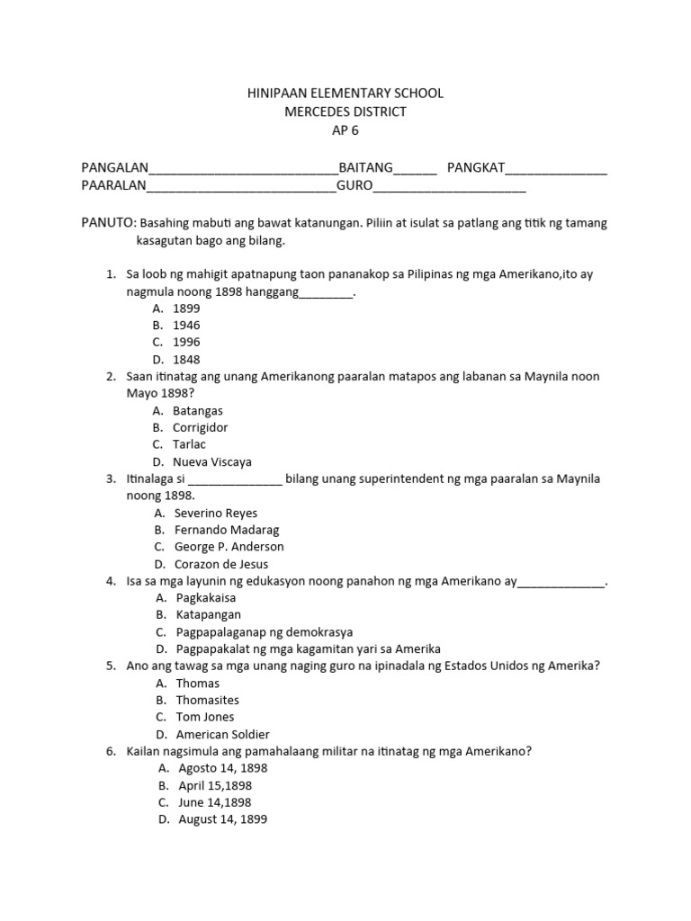 Ap 2ND Periodical Exam 2023-2024 | PDF
