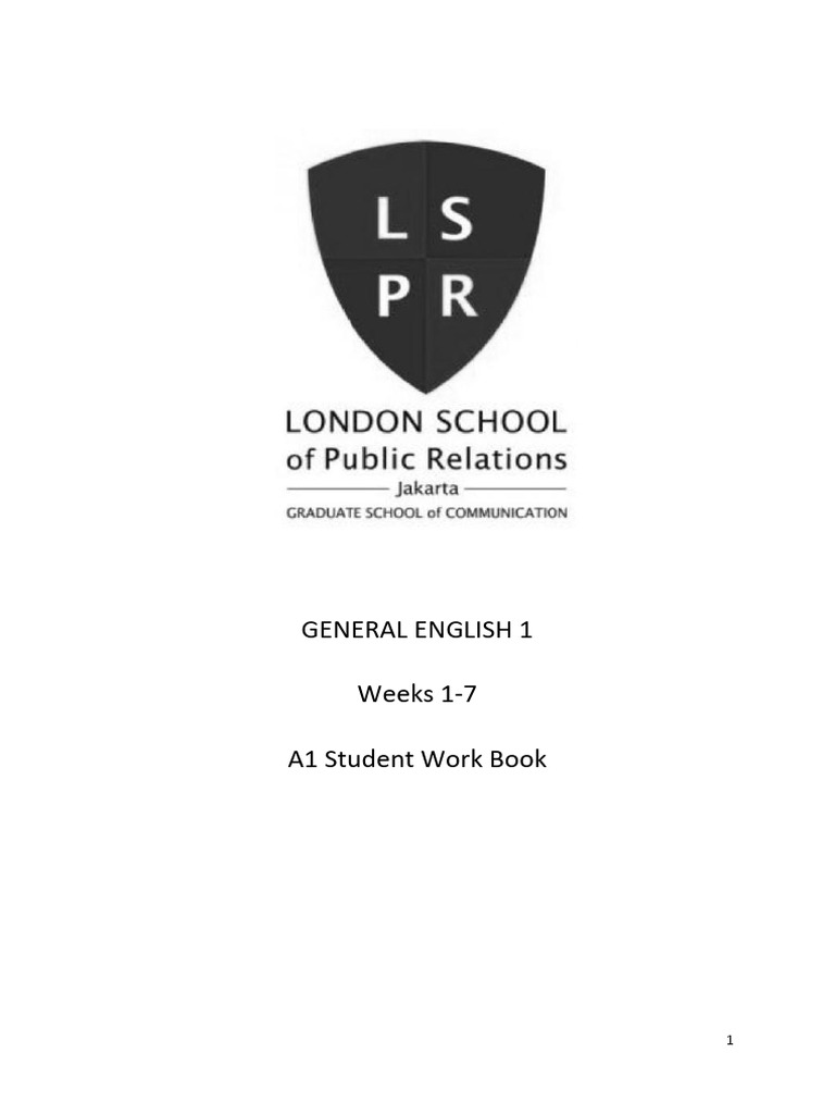General English 1 Course Overview | PDF | Subject (Grammar) | Question