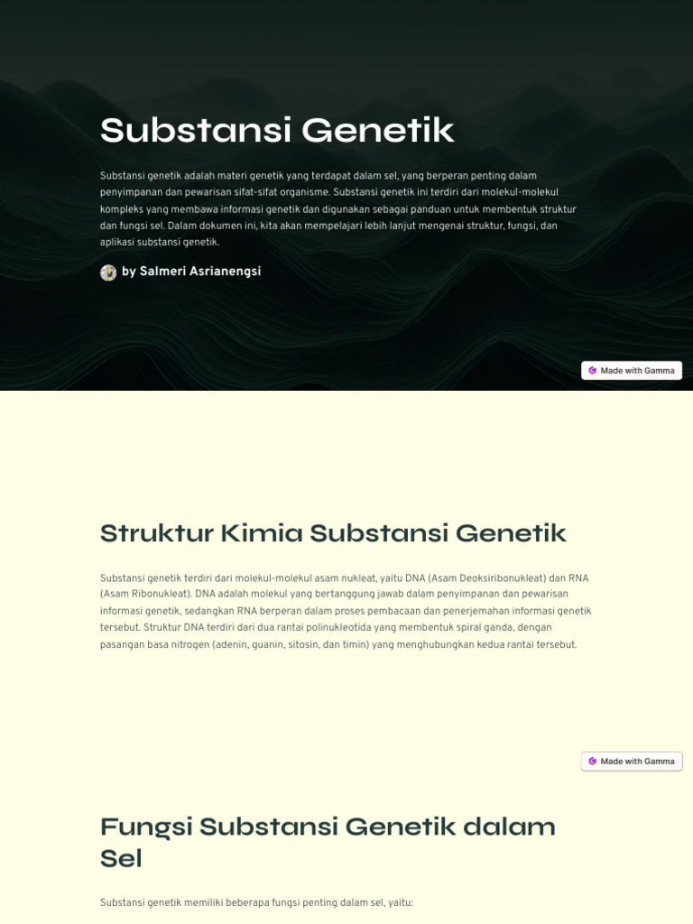 Substansi Genetik | PDF